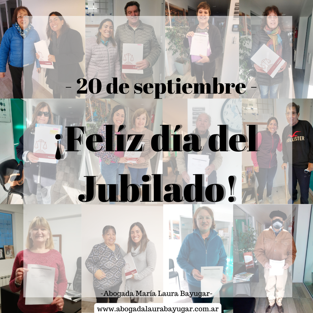 ¡Feliz día del Jubilado! - Abogada Laura Bayugar